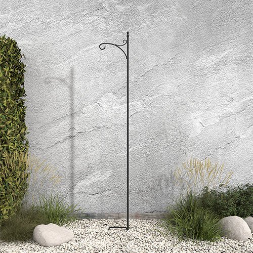 84 in. Black Steel Deluxe Single Shepherd Hook - Peak Products (USA)