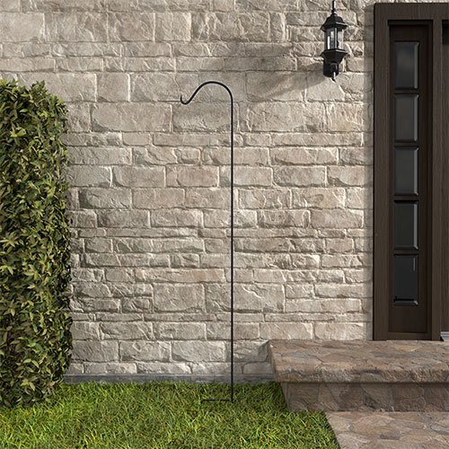 84 in. Black Steel Traditional Single Shepherd Hook - Peak Products (USA)