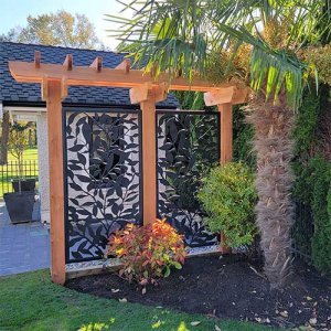 Screen Frame for 3 ft. x 6 ft. Decorative Resin Screens in Black - Peak ...