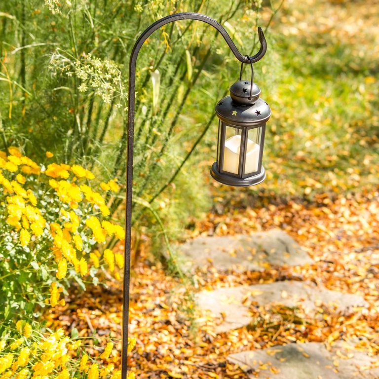 48 in. Black Steel Traditional Shepherd Hook - Peak Products (USA)